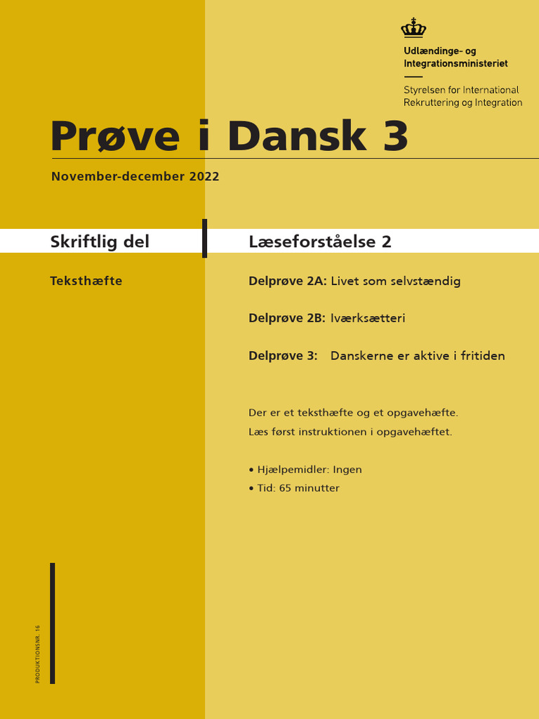 PD3 - Læseforståelse 2, Teksthæfte | PDF