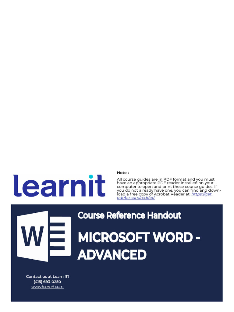 Word Advanced | PDF | World Wide Web | Internet & Web