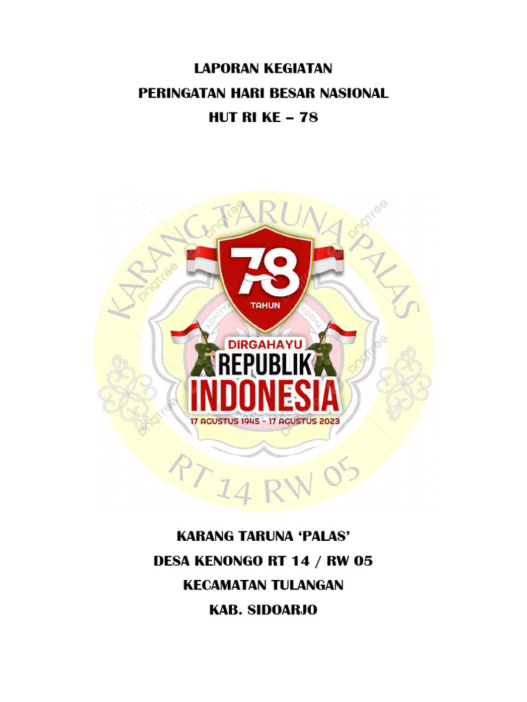 Laporan HUT RI ke-78 RT 14 Kenongo | PDF