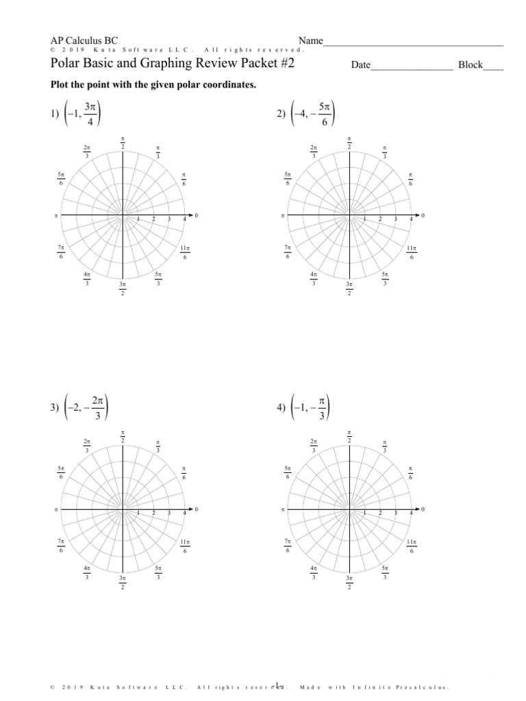 Polar Basic and Graphing Review Packet 2 | PDF | Elementary Geometry ...
