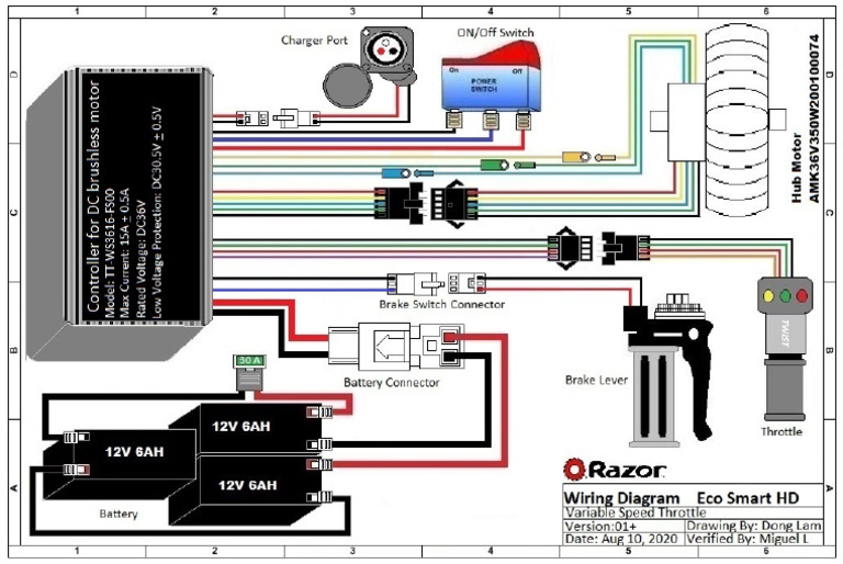 Razor-EcoSmart-Metro-HD-V1-Wiring Diagram | PDF