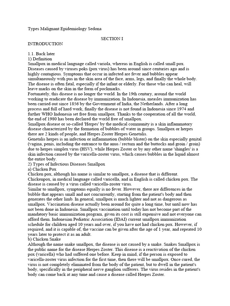 Bahasa Inggris Cacar | PDF | Smallpox | Virus
