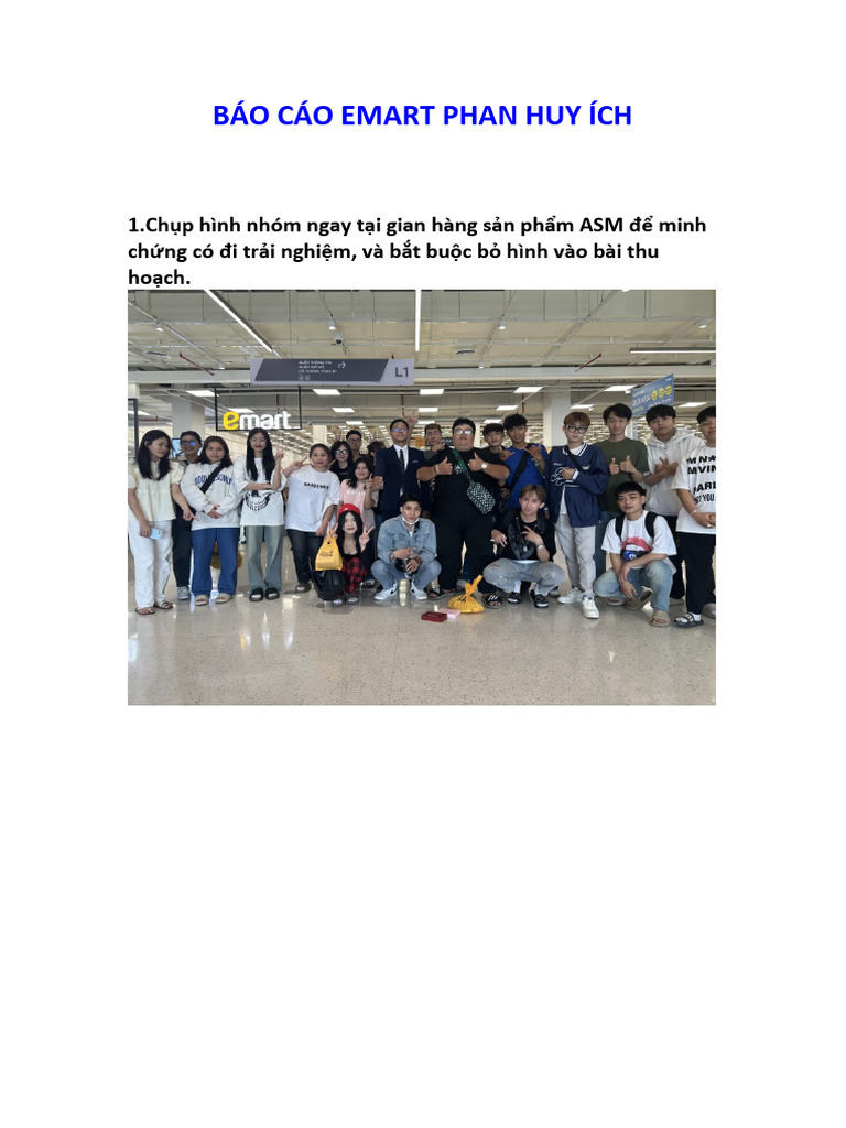 Báo Cáo Emart-Thanh Thy | PDF