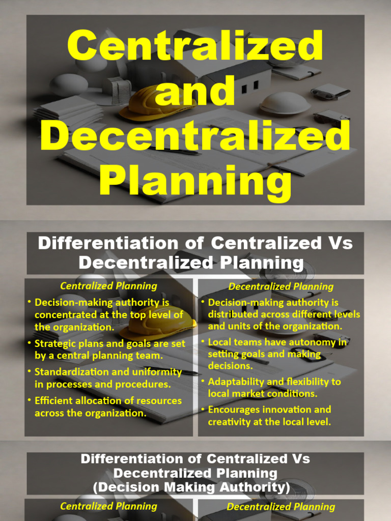 Centralized and Decentralized Planning | PDF | Decentralization ...