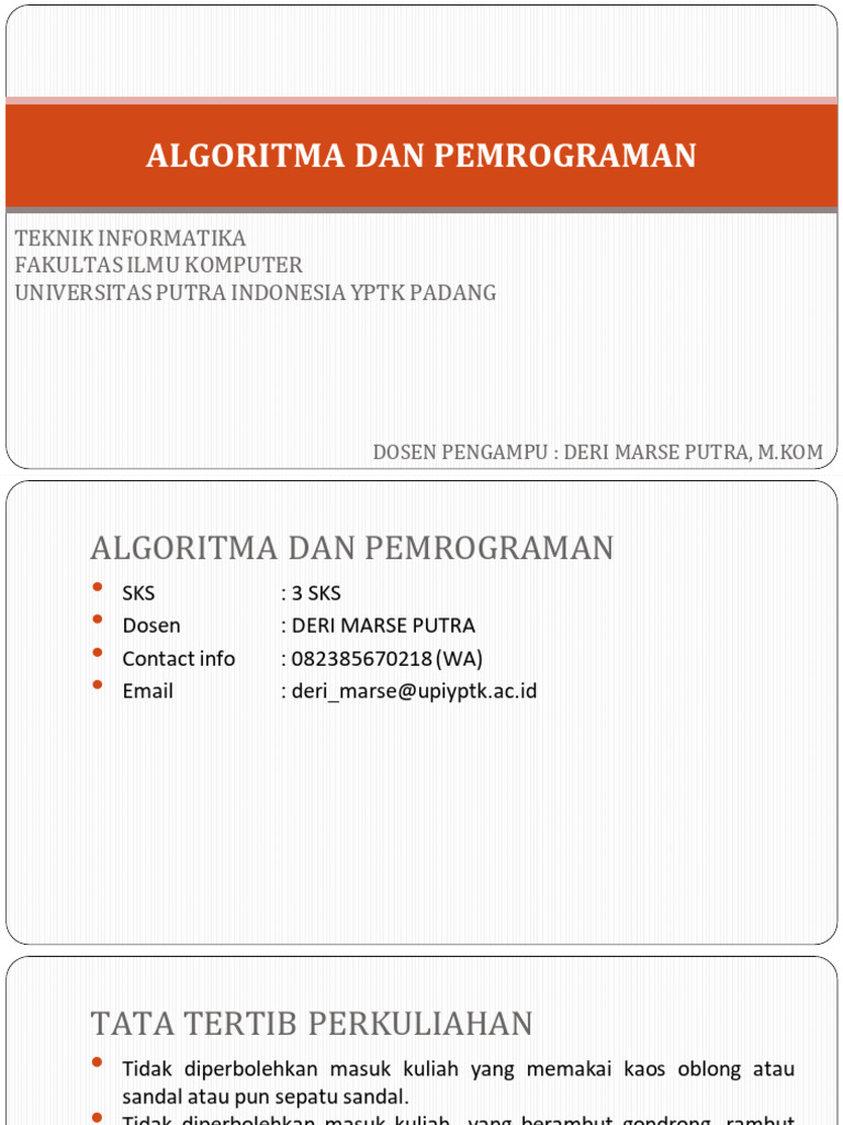 Algo Dan Pemrograman | PDF | Metode & Bahan Ajar | Komputer