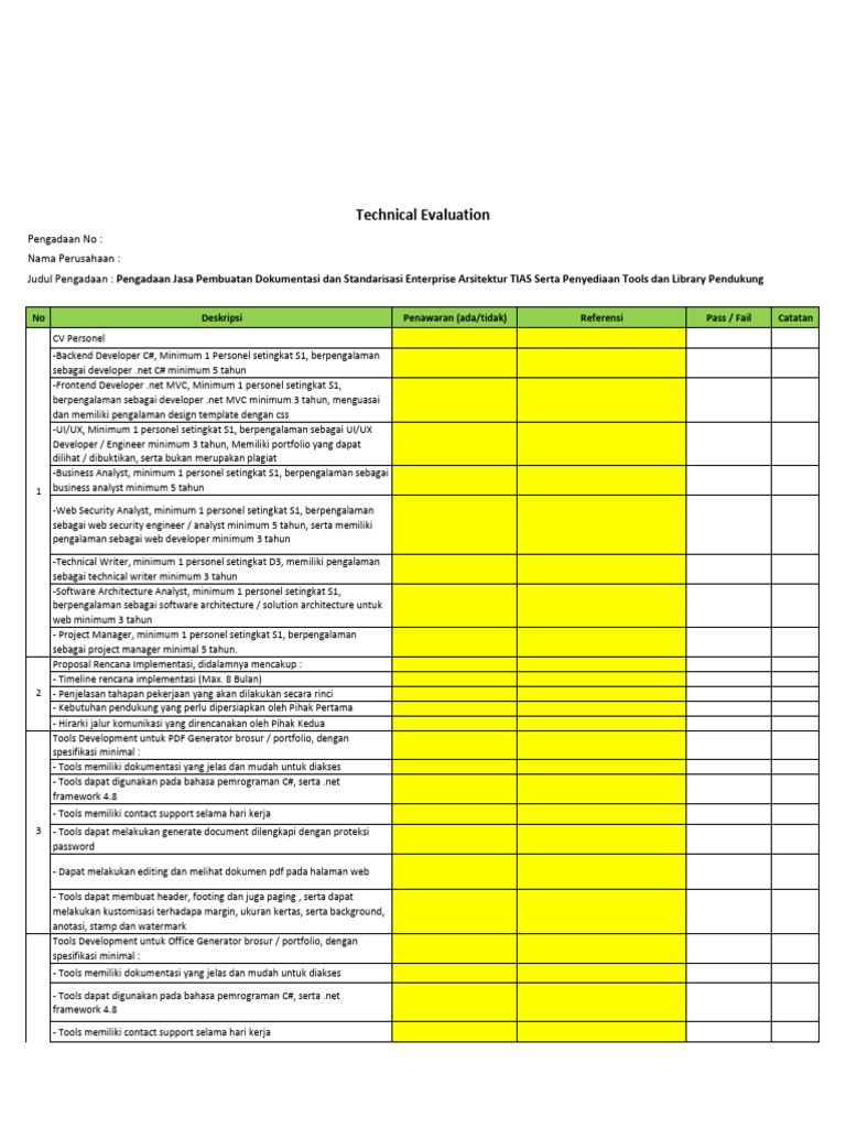 Technical Evaluation | PDF