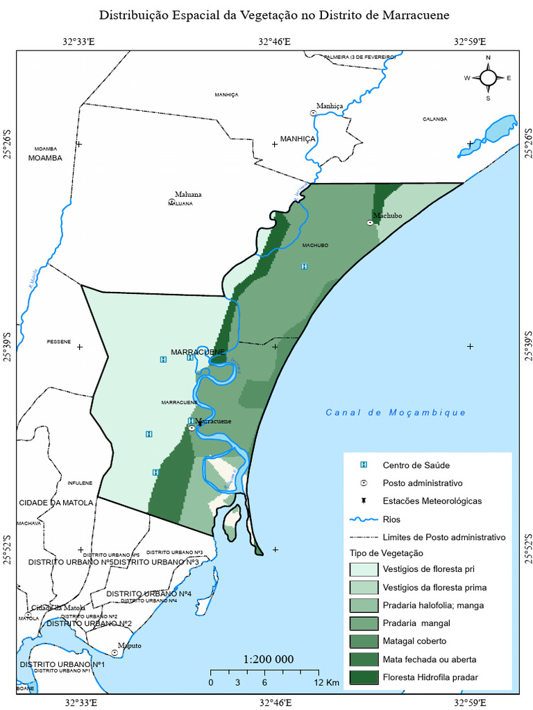 Distribuição Espacial Da Vegetação No Distrito de Marracuene | PDF ...