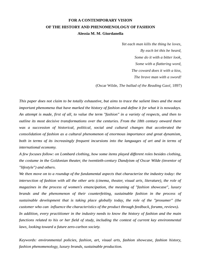 Fashion's Evolution and Cultural Impact | PDF | Fashion | Clothing