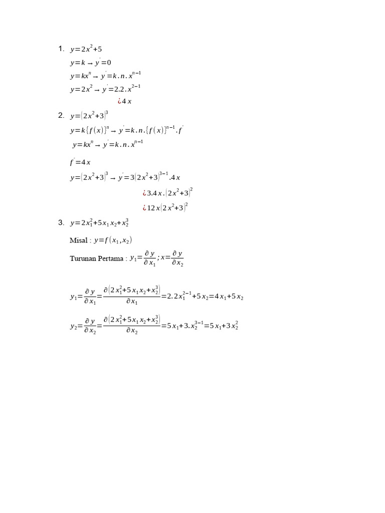 Calculus Derivatives and Partial Derivatives | PDF