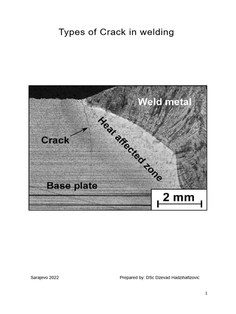 Types of Crack in Welding | PDF | Fracture | Welding