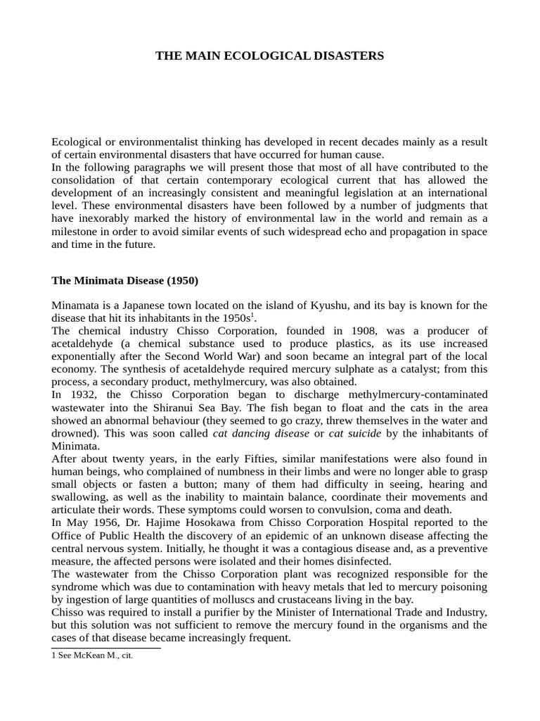 Key Ecological Disasters Explained | PDF | Nuclear Weapons | Nuclear ...
