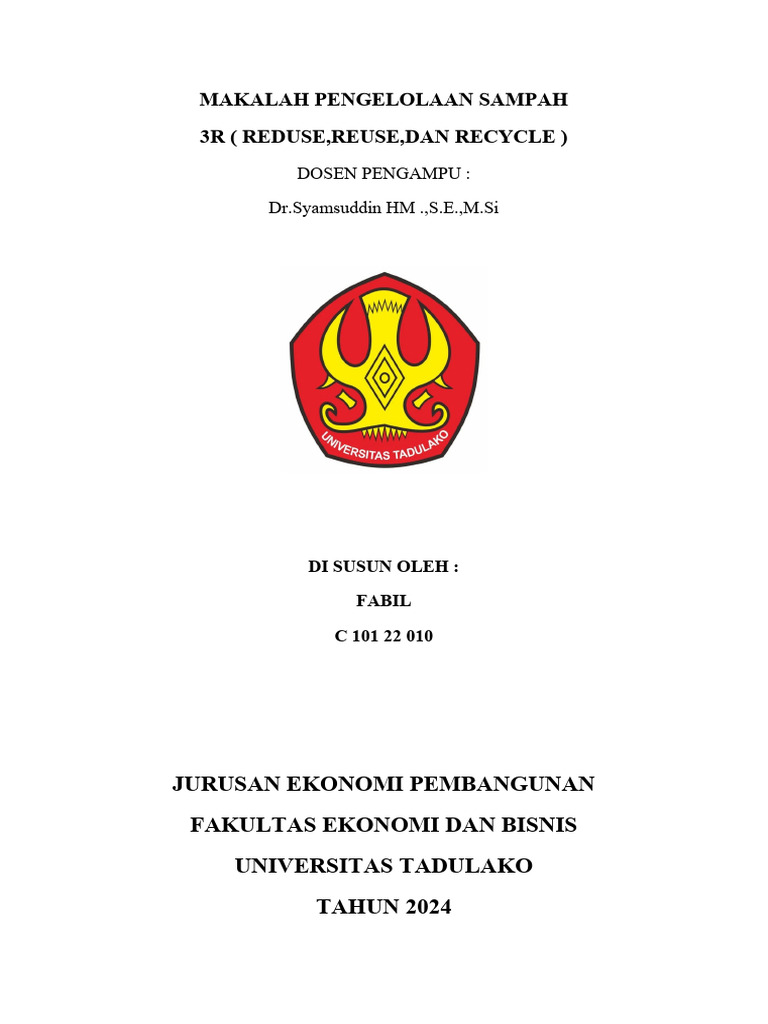 MAKALAH PENGELOLAAN SAMPAH klh FABIL | PDF