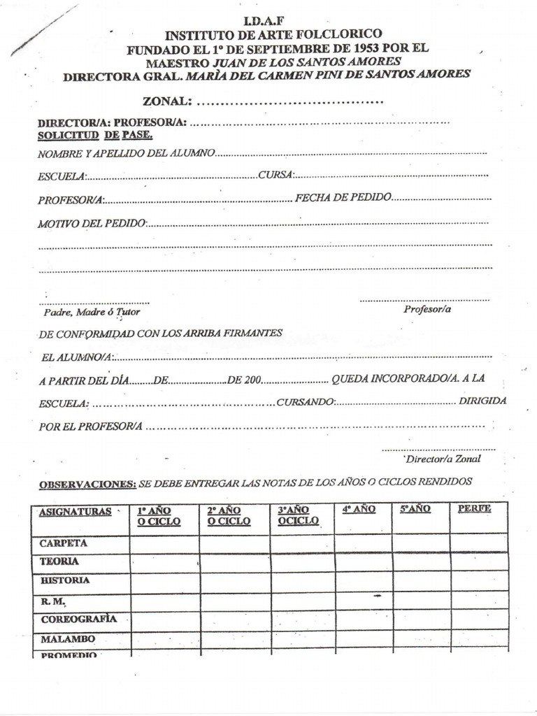 Solicitud de Pase | PDF