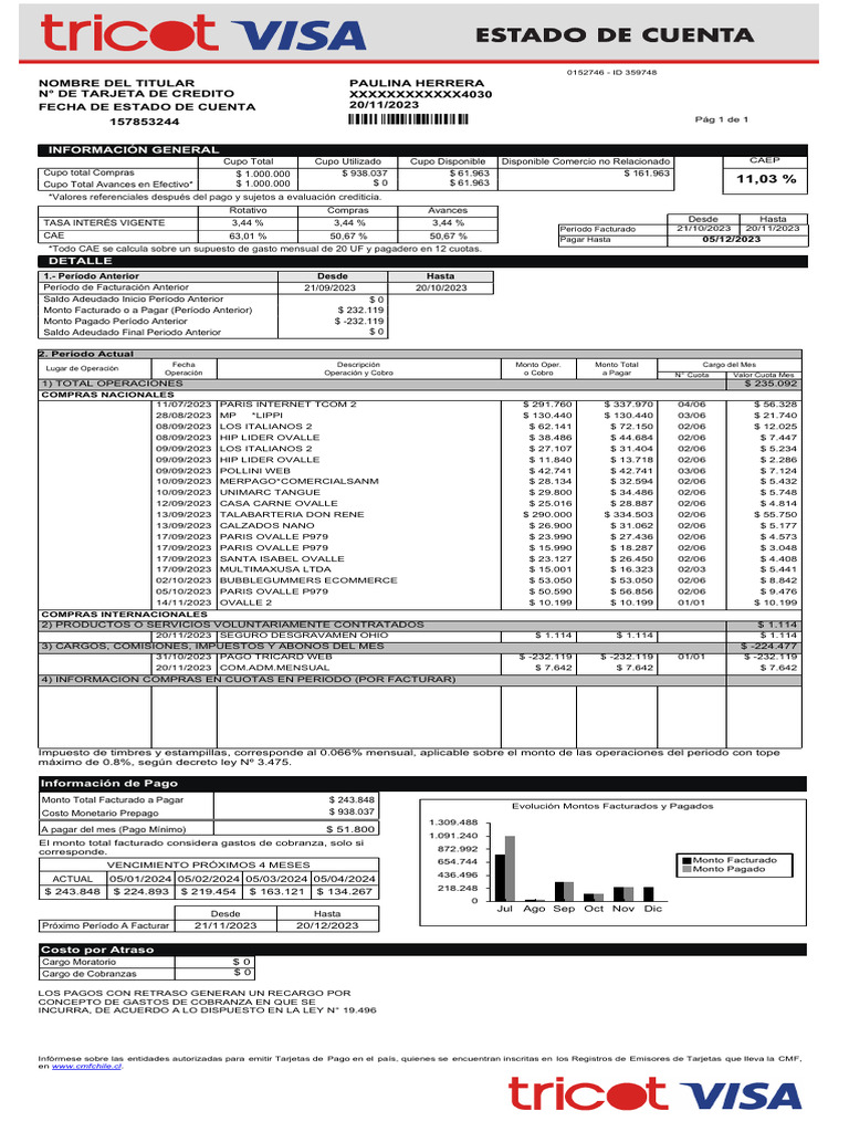 Estado de Cuenta | PDF | Pagos | Servicios (economía)