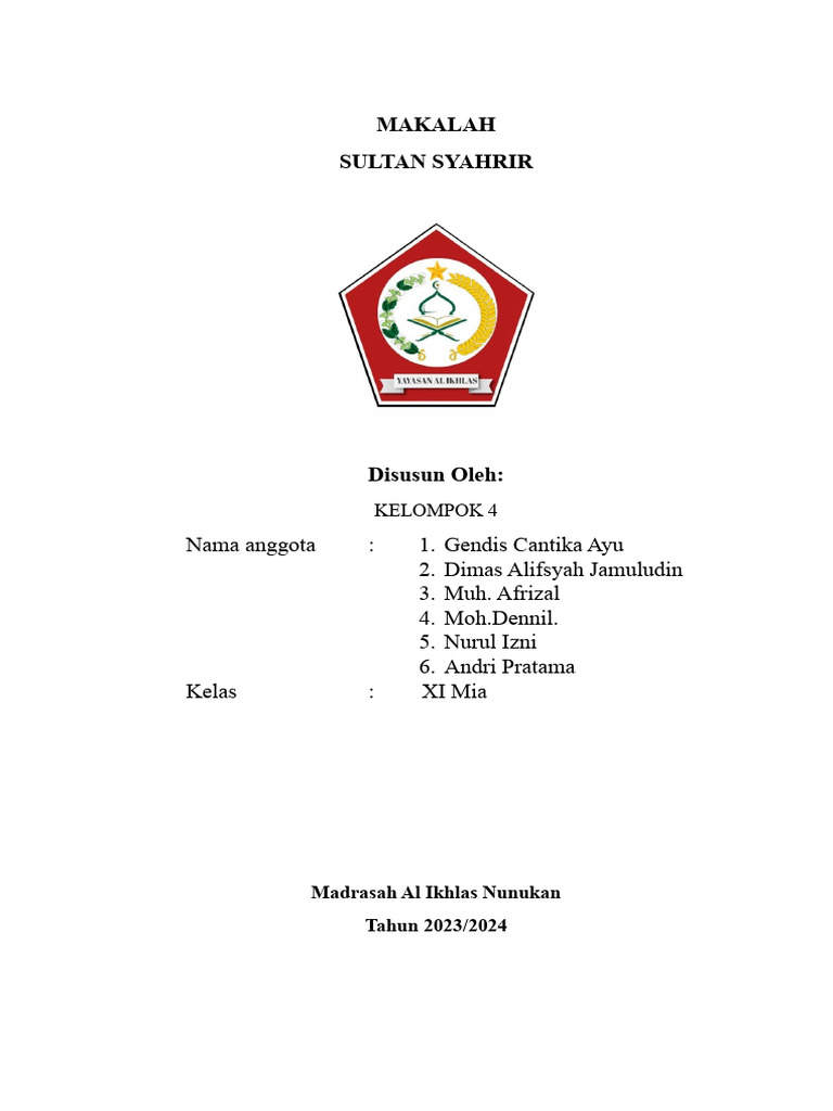 Biografi Sutan Syahrir: Pahlawan Nasional dan Perannya dalam ...