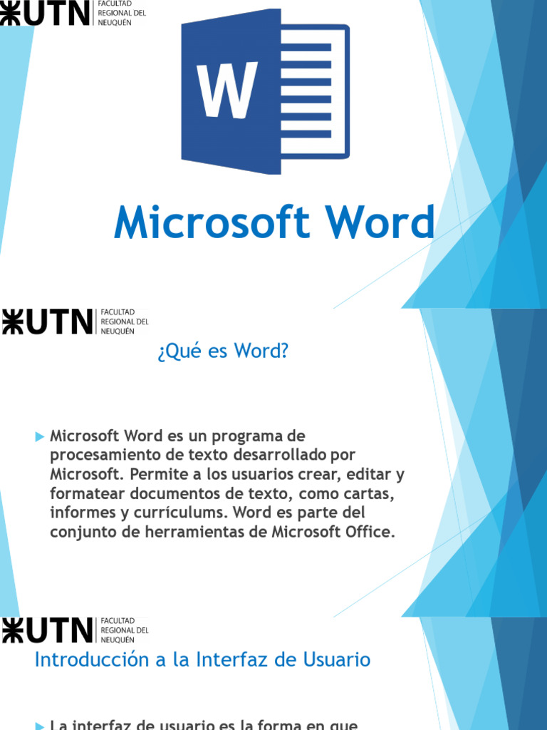 Interfaz de Usuario en Microsoft Word | PDF | Microsoft Word | Interfaz ...