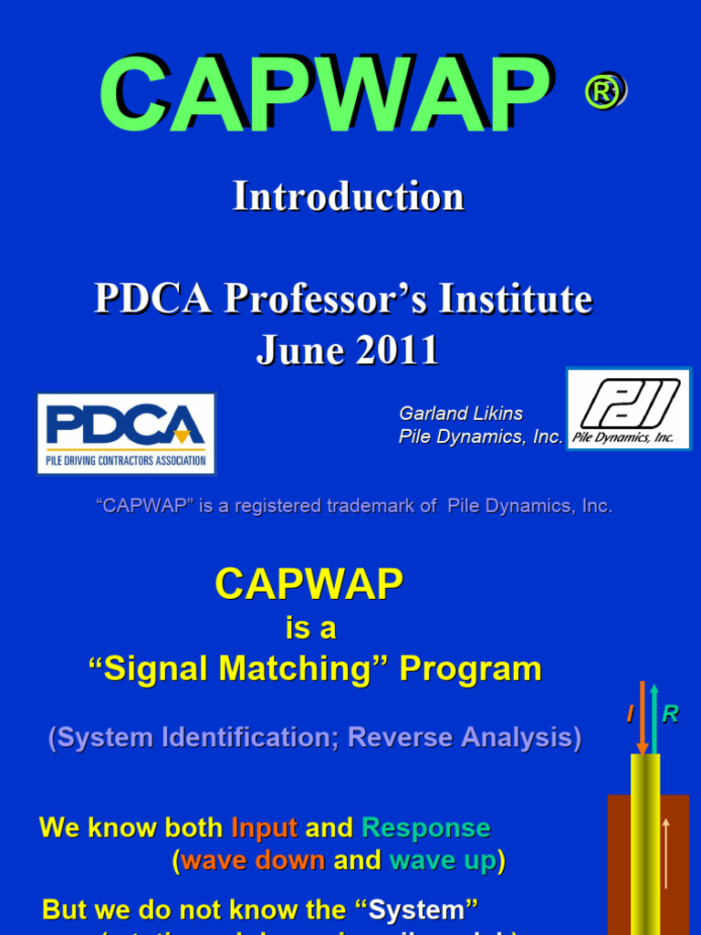 Pile Load Test Analysis by CAPWAP Software | PDF | Deep Foundation ...