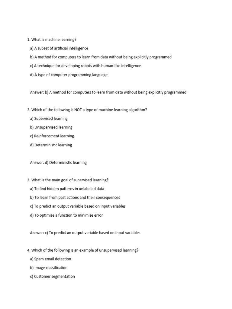 MCQS ML | PDF | Machine Learning | Cross Validation (Statistics) MCQS ML | PDF | Machine Learning | Cross Validation (Statistics)
