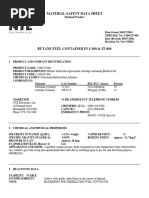 Safety Data Sheet Butane Cartridge | PDF | Fires | Dangerous Goods