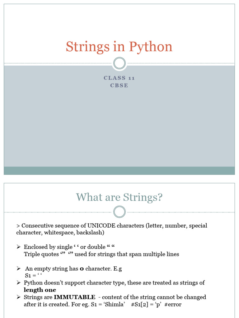 Strings in Python | PDF | Control Flow | Computer Programming
