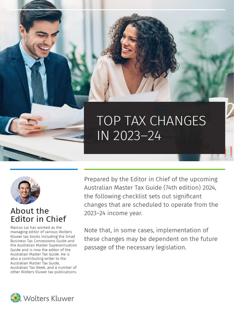 CHECKLIST Top Tax Changes 2023 2024 FINAL | PDF | Taxes | Public Finance
