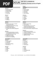 Focus 4 Unit Test Answer Key | PDF