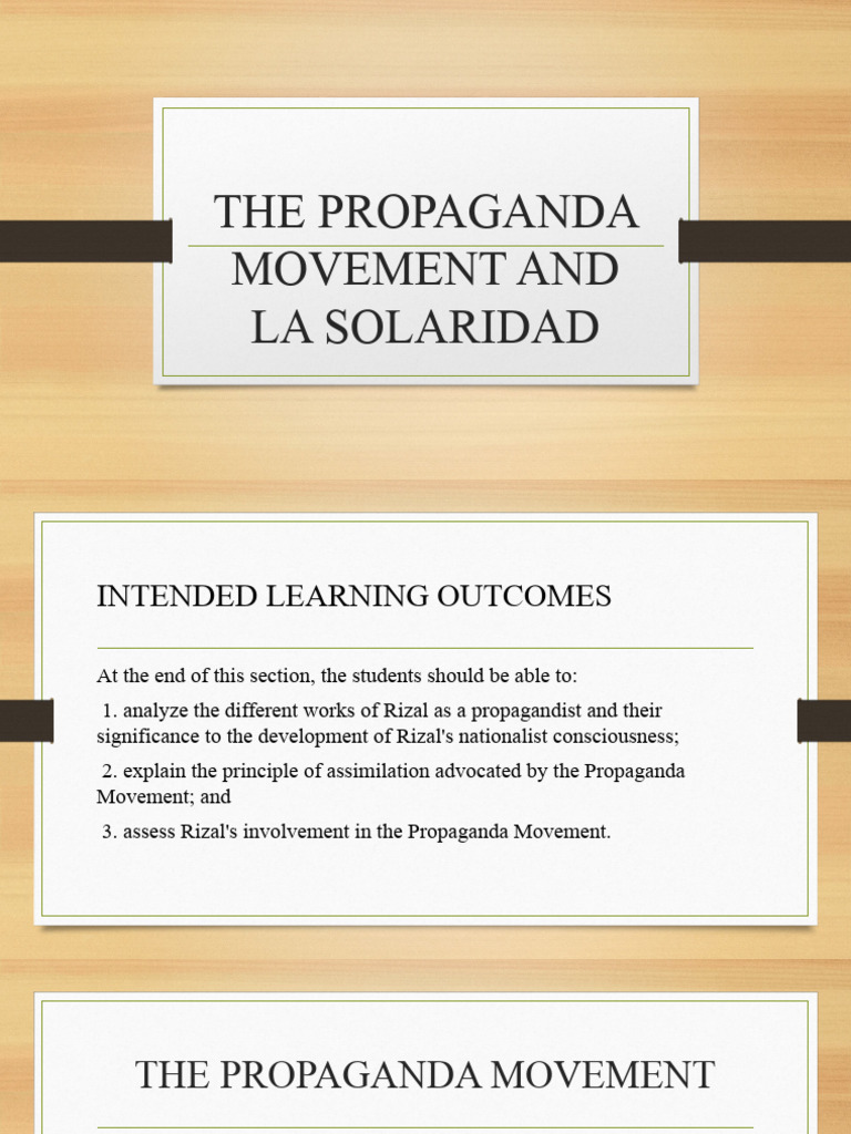 The Propaganda Movement and La Solaridad | PDF | Philippines–Spain ...