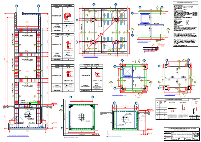 Tanque Elevado-Estructura 01 | PDF | Ingeniería estructural | Concreto reforzado