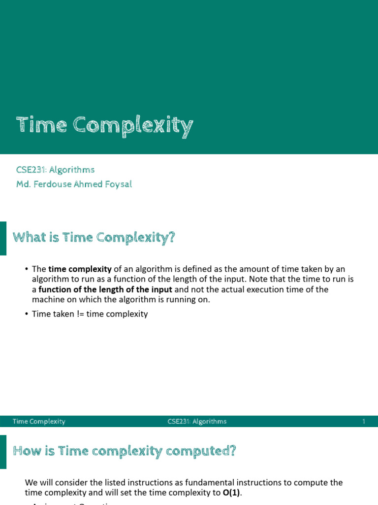 Time Complexity | PDF | Time Complexity | Algorithms Time Complexity | PDF | Time Complexity | Algorithms