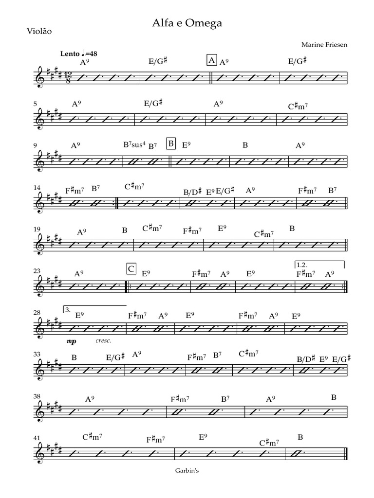 Alfa e Omega - Violão - 2024-03-01 2251 - Violão | PDF