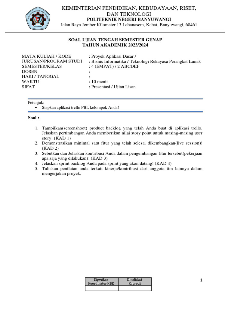 UTS Proyek Aplikasi Dasar | PDF