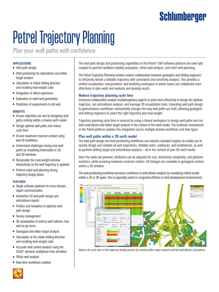 Petrel Trajectory Planning Ps | PDF | Oil Well | 3 D Computer Graphics