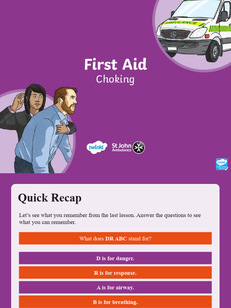 Choking PowerPoint | PDF | Medical Emergencies | Emergency Medical Services