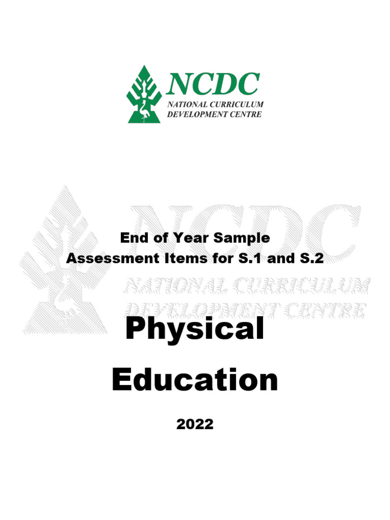 PE Assessment Samples for S.1 & S.2 | PDF | Physical Fitness | Running
