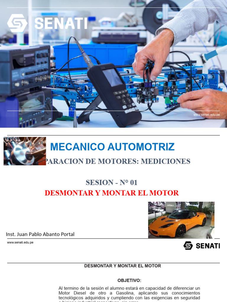 Sesion N°01 - Desm-Montar El Motor | PDF | Motores | Motor diesel