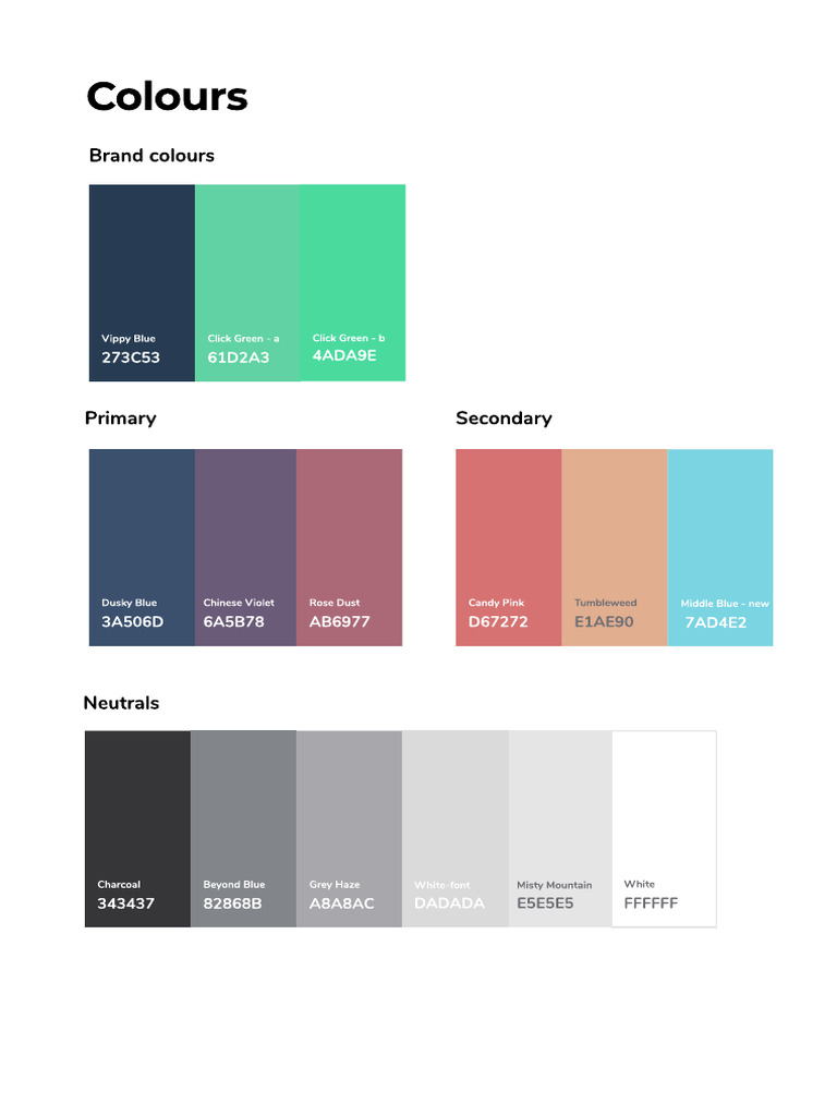 Brand Guide Colours Pdf