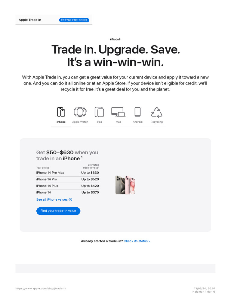 Apple Trade in - Apple | PDF | Apple Inc. | I Phone