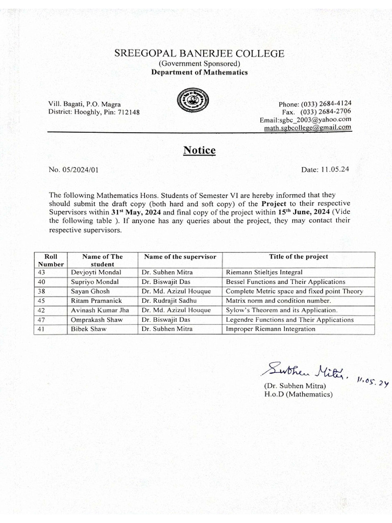 Project Notice | PDF