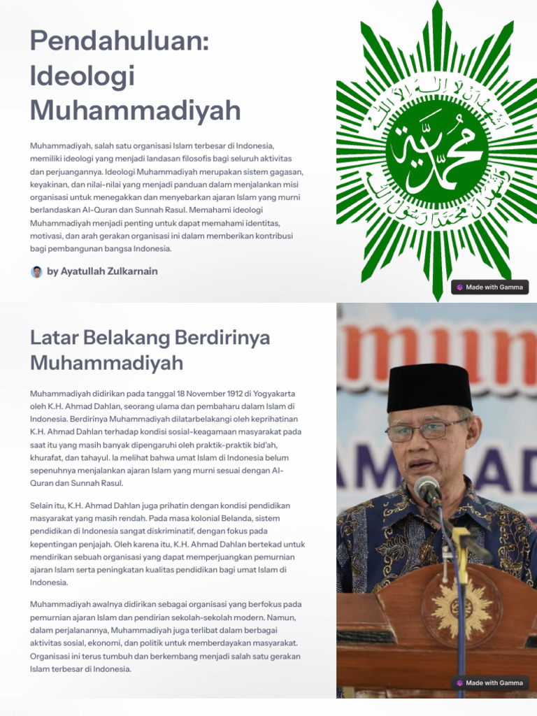 Pendahuluan Ideologi Muhammadiyah | PDF | Politik | Agama & Spiritualitas