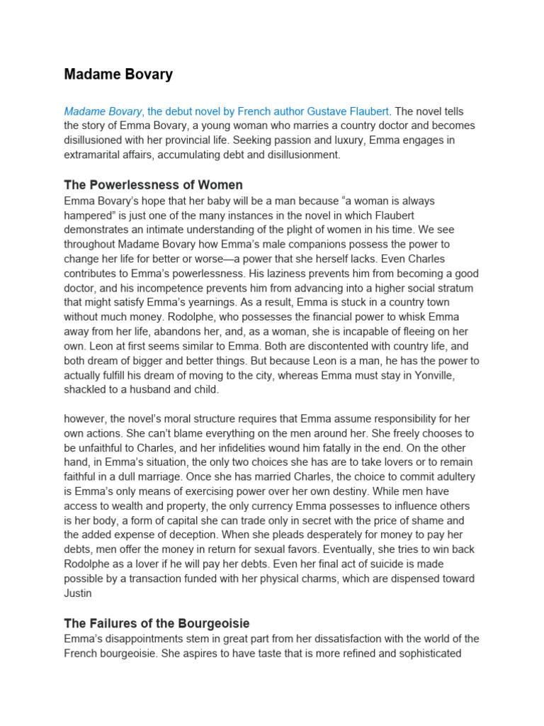 Madame Bovary | PDF | Madame Bovary