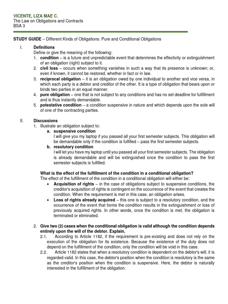 OBLICON Chapter3 | PDF | Common Law | Business Law