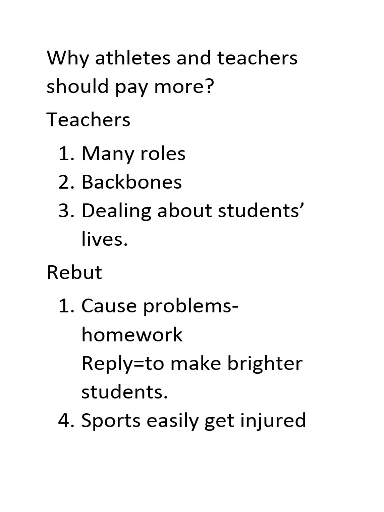 Why Athletes and Teachers Should Pay More | PDF