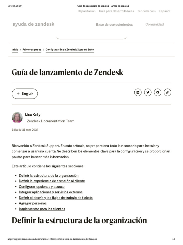 Guia para Implementar Zendesk | Descargar gratis PDF | Autenticación | Contraseña