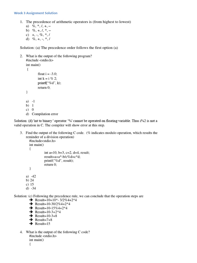 Week | Download Free PDF | C (Programming Language) | Software Development