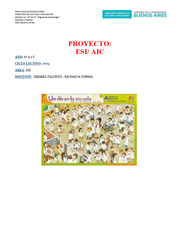 PROYECTO ESI-AIC | PDF | La sexualidad humana | Educación sexual