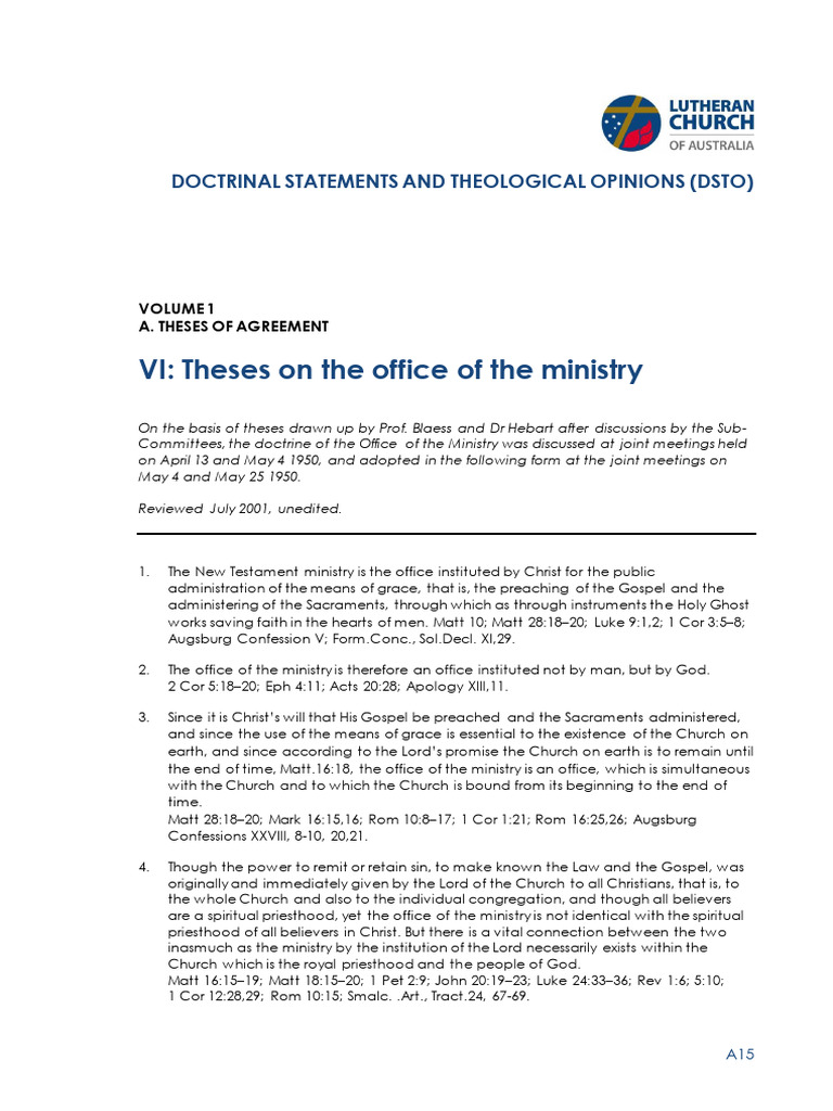 DSTO 1A VI Office Ministry | PDF | Sacraments | Deacon