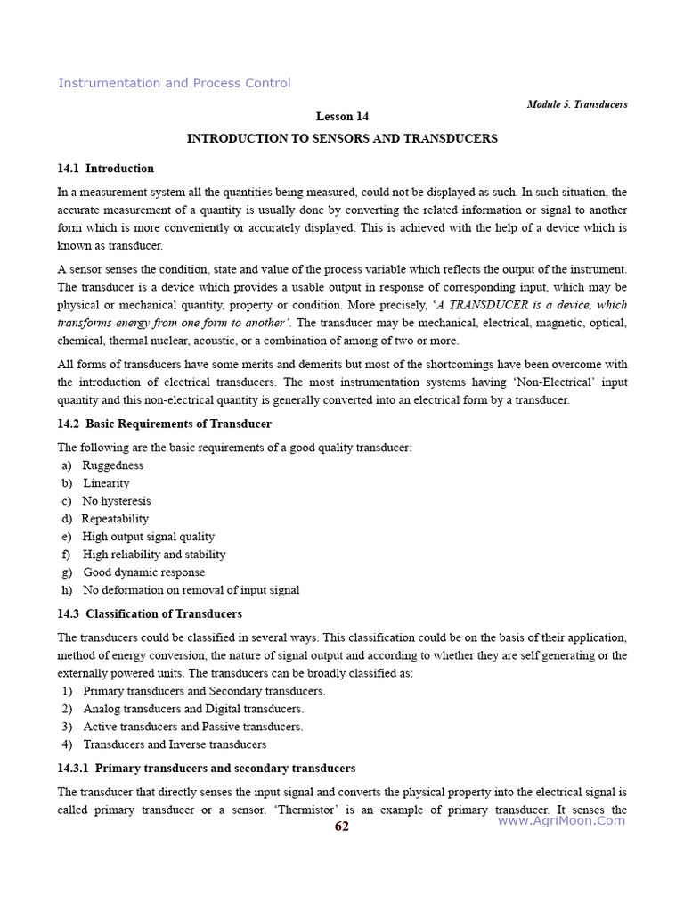 Intro To Transducer - Mechanical | PDF | Pressure Measurement ...