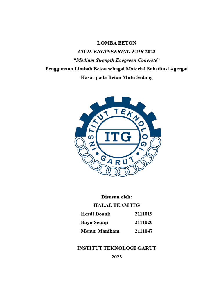 Makalah LB CIEF 2023 - Halal Team - ITG-1 | PDF
