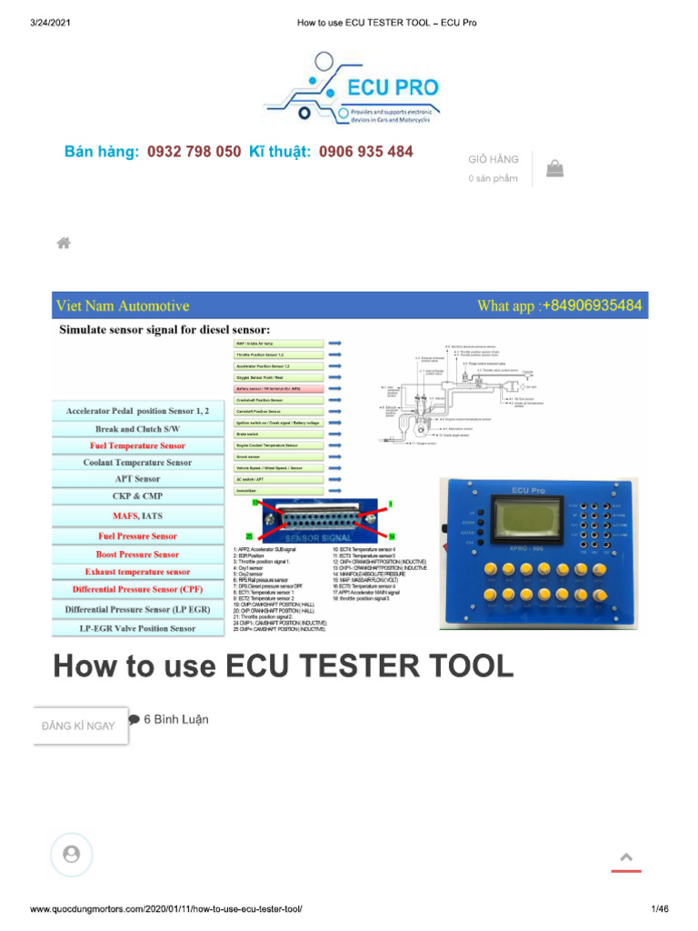 ECU Test Tool Instruction | PDF
