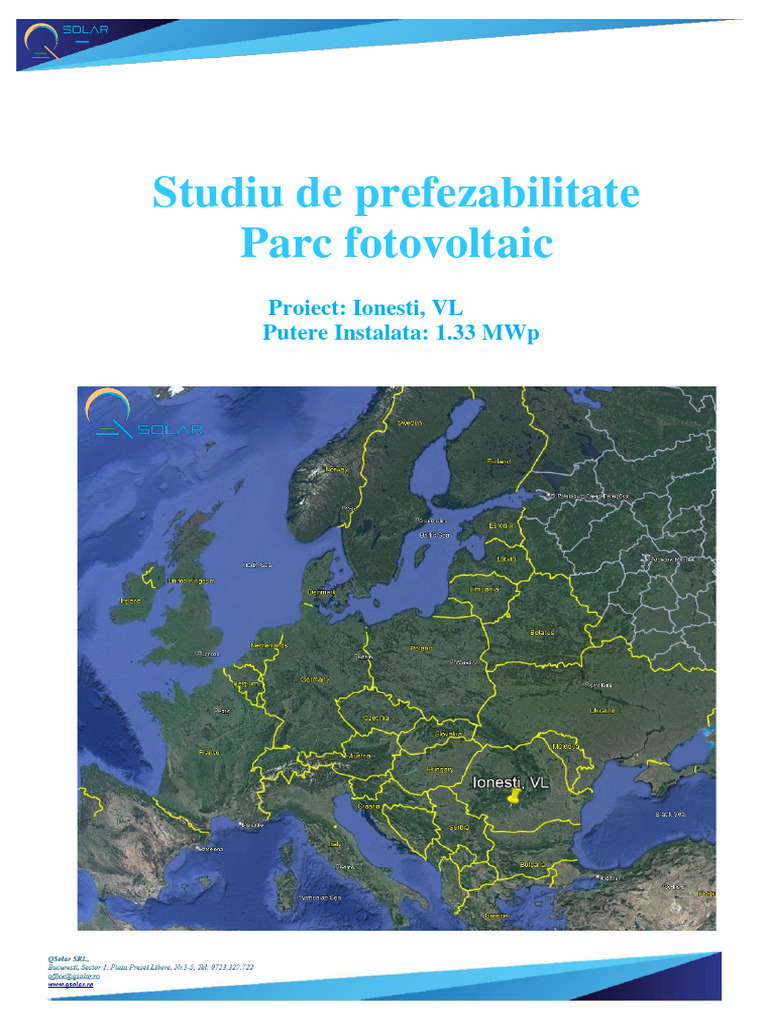 Prefezabilitate - Ionesti, VL - 1.33MW | PDF | Net Present Value ...
